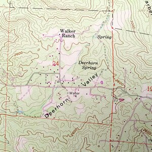 Antique Barrett Lake, California 1960 US Geological Survey Topographic ...
