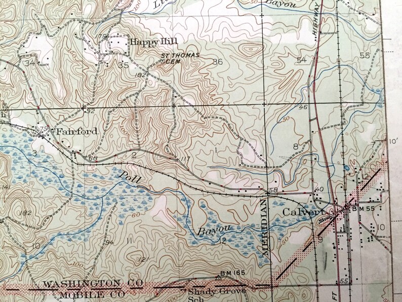 Antique Citronelle Alabama 1946 US Geological Survey - Etsy