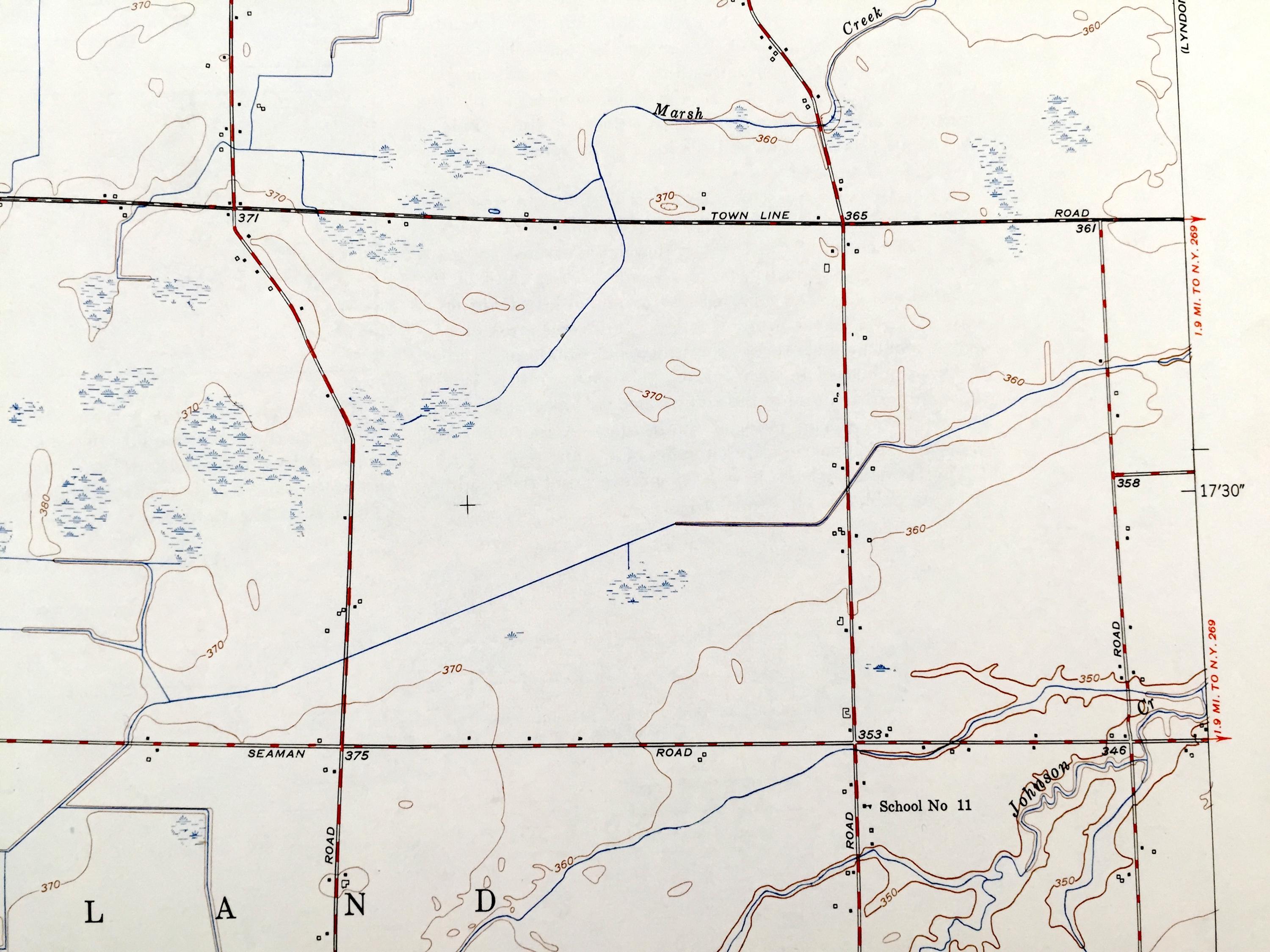 Antique Barker, New York 1949 US Geological Survey Topographic Map ...