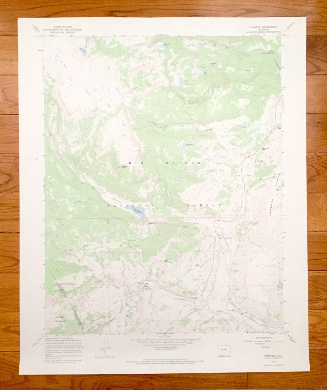 Antique Cumbres, Colorado 1967 US Geological Survey Topographic Map ...