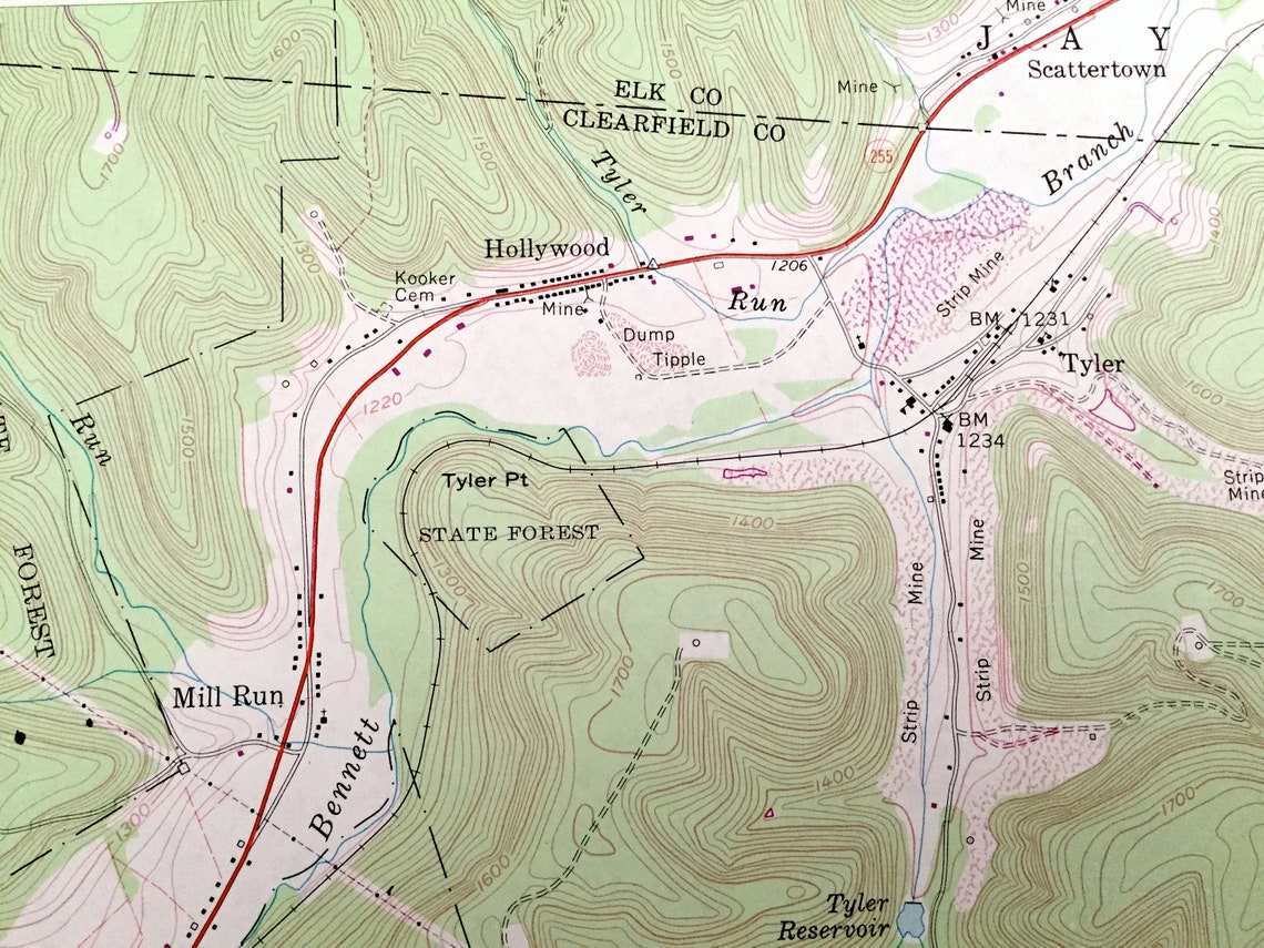 Antique Penfield Pennsylvania 1959 US Geological Survey - Etsy UK