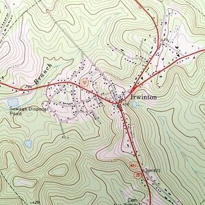 Antique Irwinton, Georgia 1973 US Geological Survey Topographic Map ...