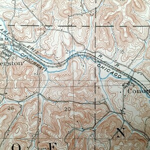 Antique Scio, Ohio 1904 US Geological Survey Topographic Map – Carroll ...