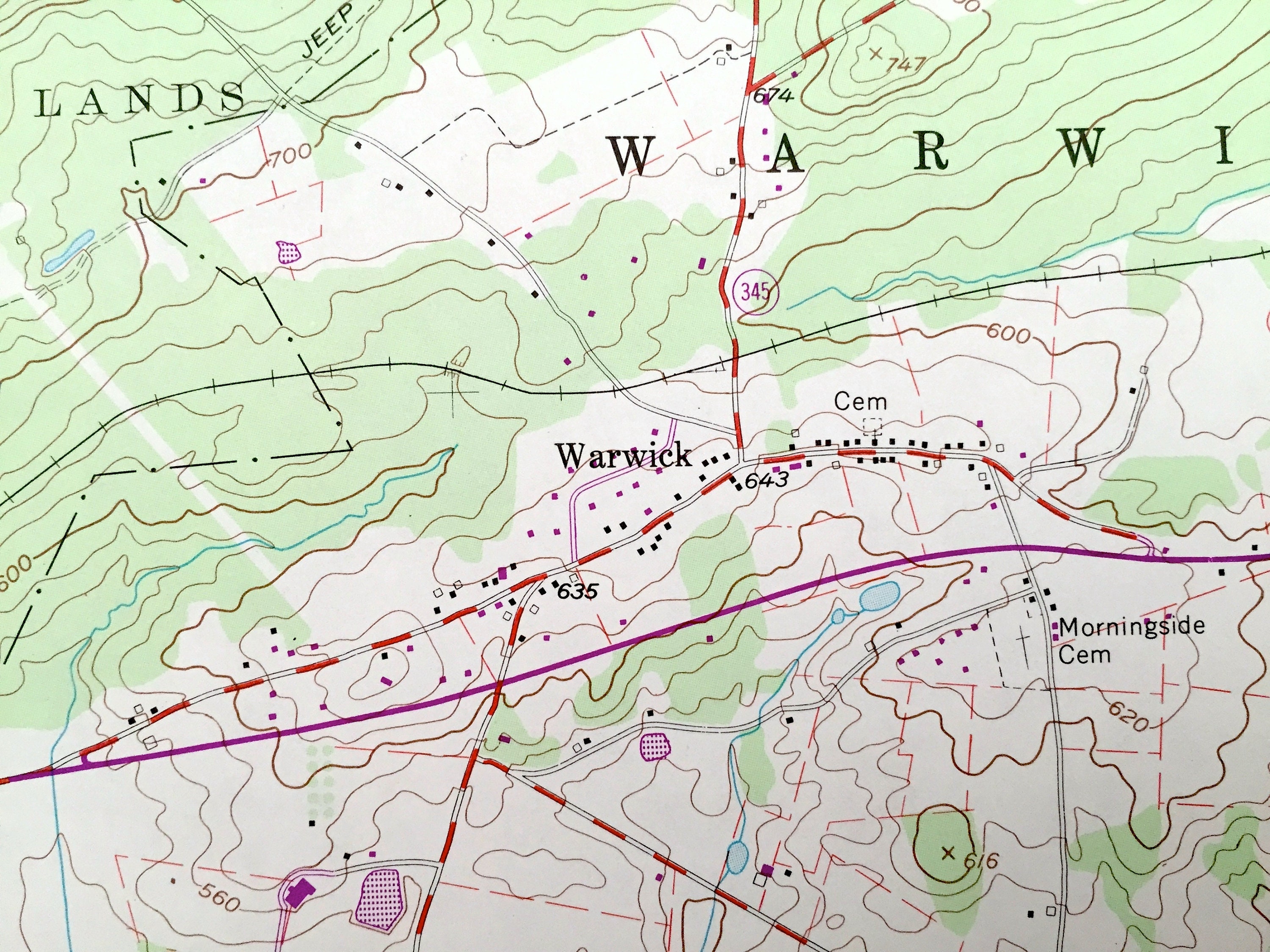 Antique Elverson, Pennsylvania 1956 US Geological Survey Topographic ...