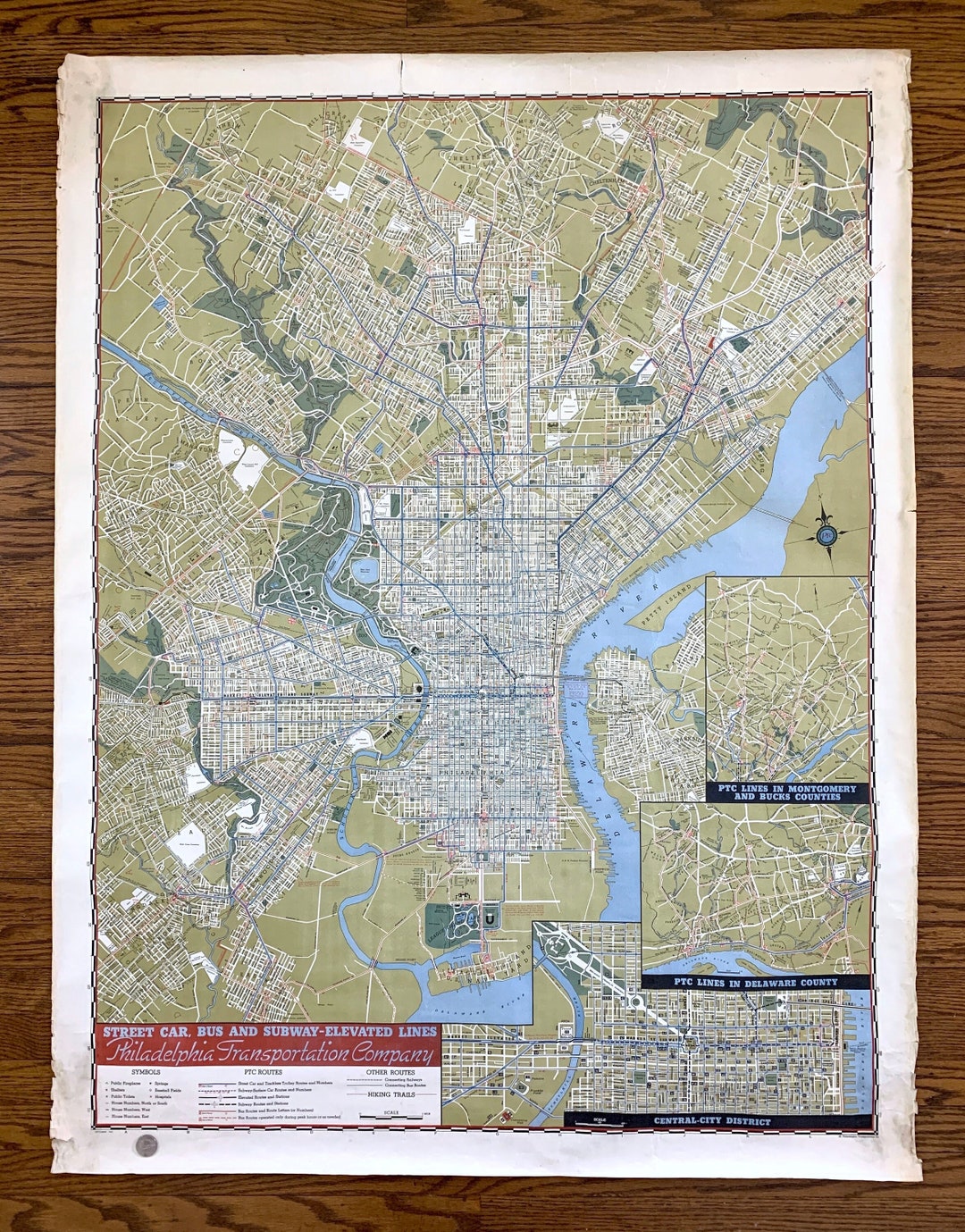 Antique Philadelphia, Pennsylvania 1943 US Geological Survey ...