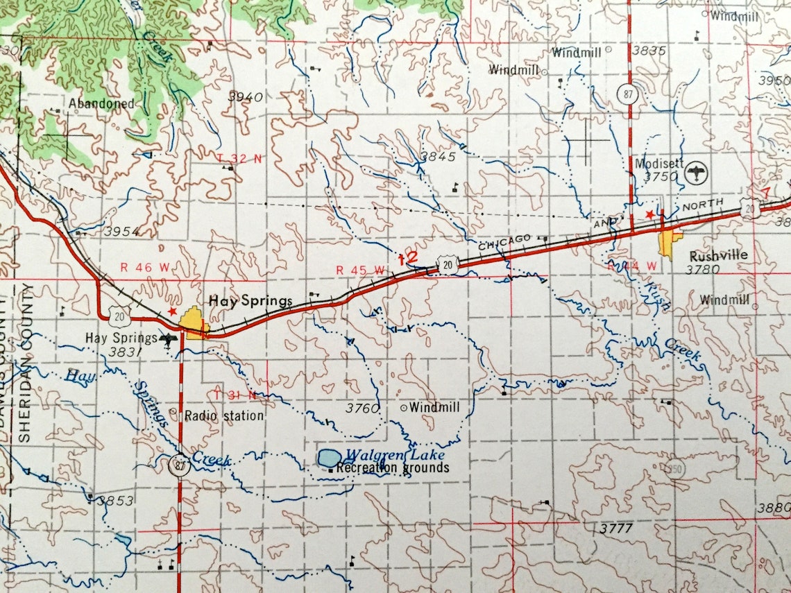 Antique Alliance Nebraska 1955 US Geological Survey - Etsy