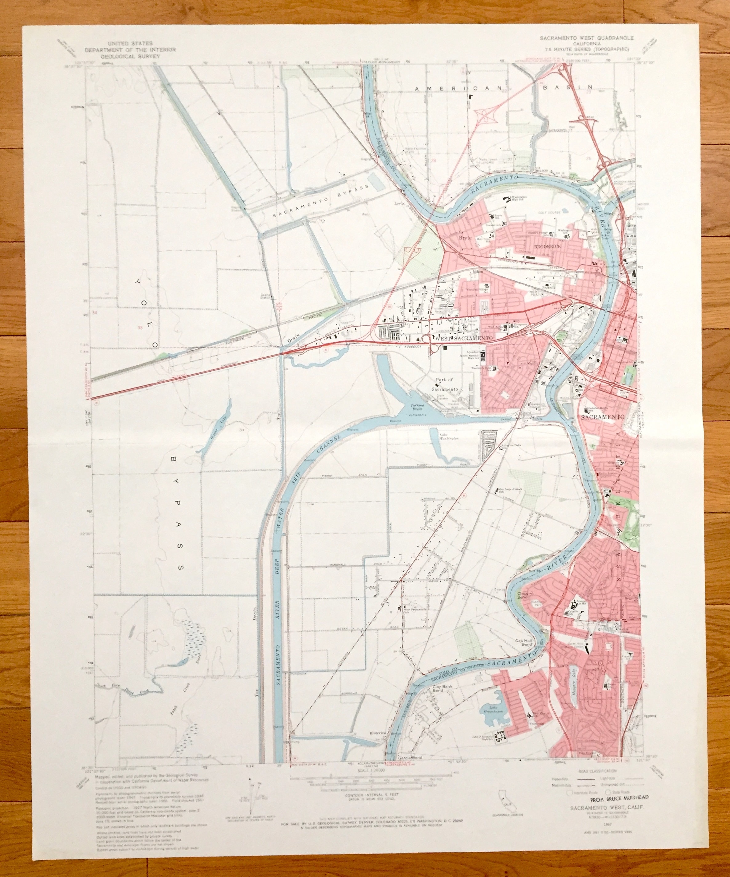 Antique Sacramento California 1967 US Geological Survey | Etsy