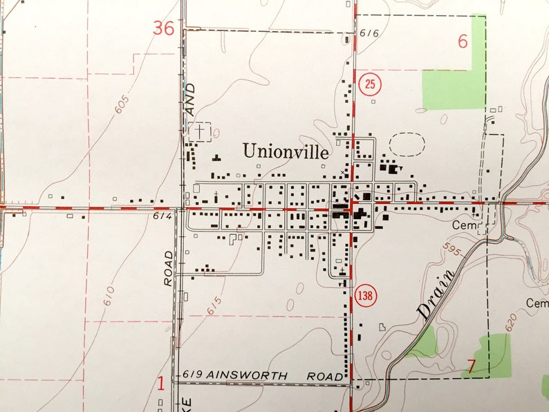 Antique Sebewaing Michigan 1963 US Geological Survey | Etsy
