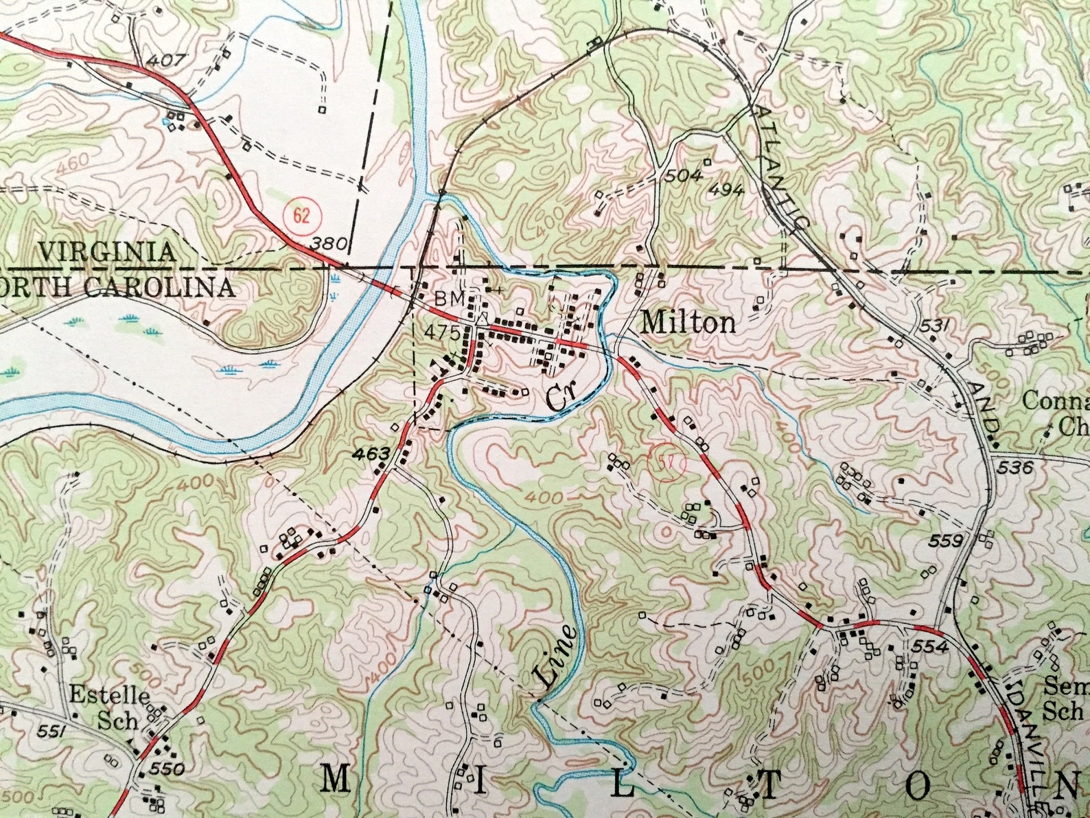 Antique Milton North Carolina 1956 US Geological Survey - Etsy