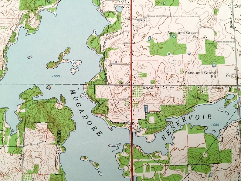 Antique Suffield Ohio 1960 US Geological Survey Topographic - Etsy UK
