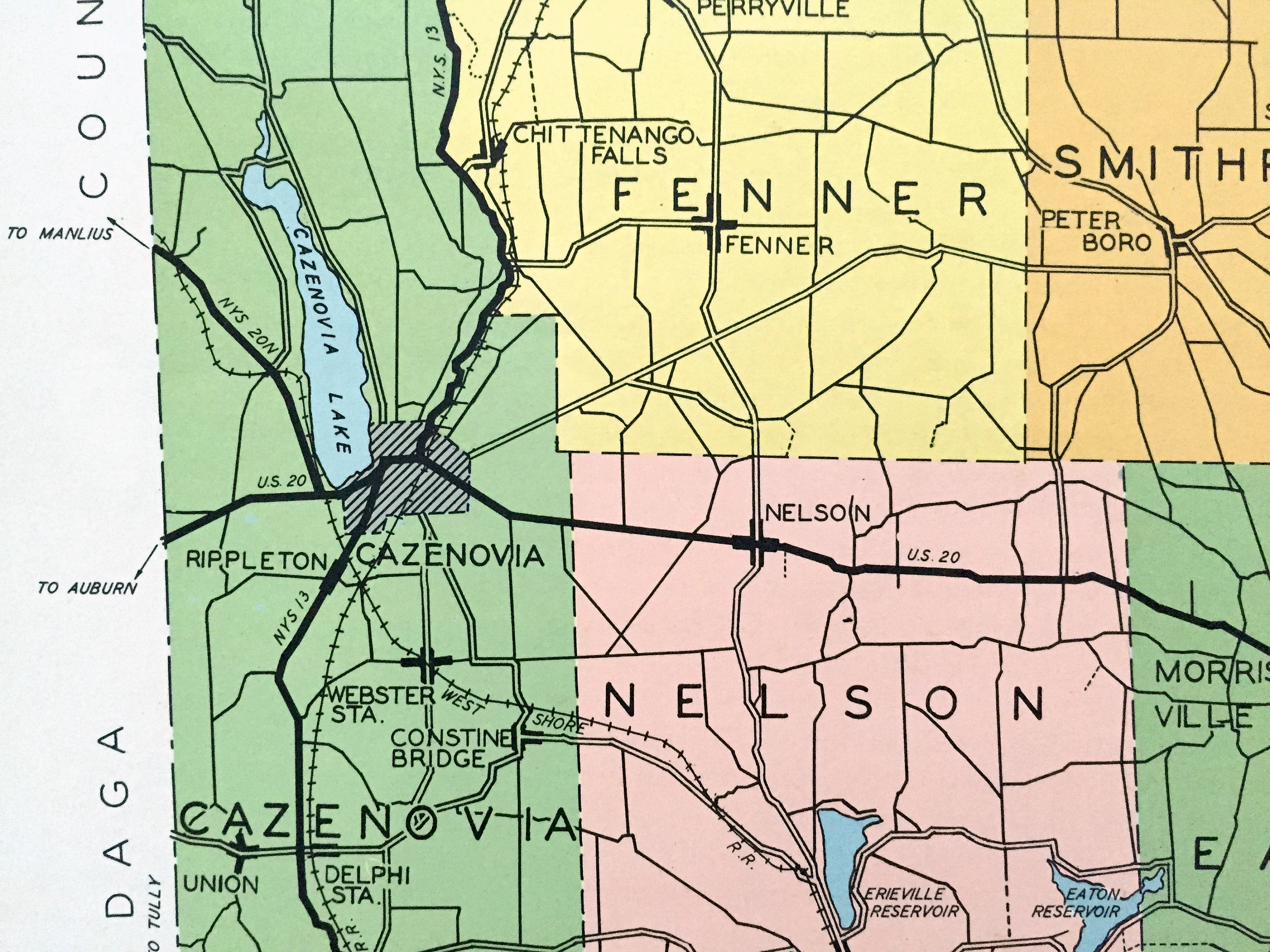 Antique Madison County, New York 1941 Historical Atlas Map – Oneida ...