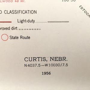 Antique Curtis, Nebraska 1956 US Geological Survey Topographic Map ...