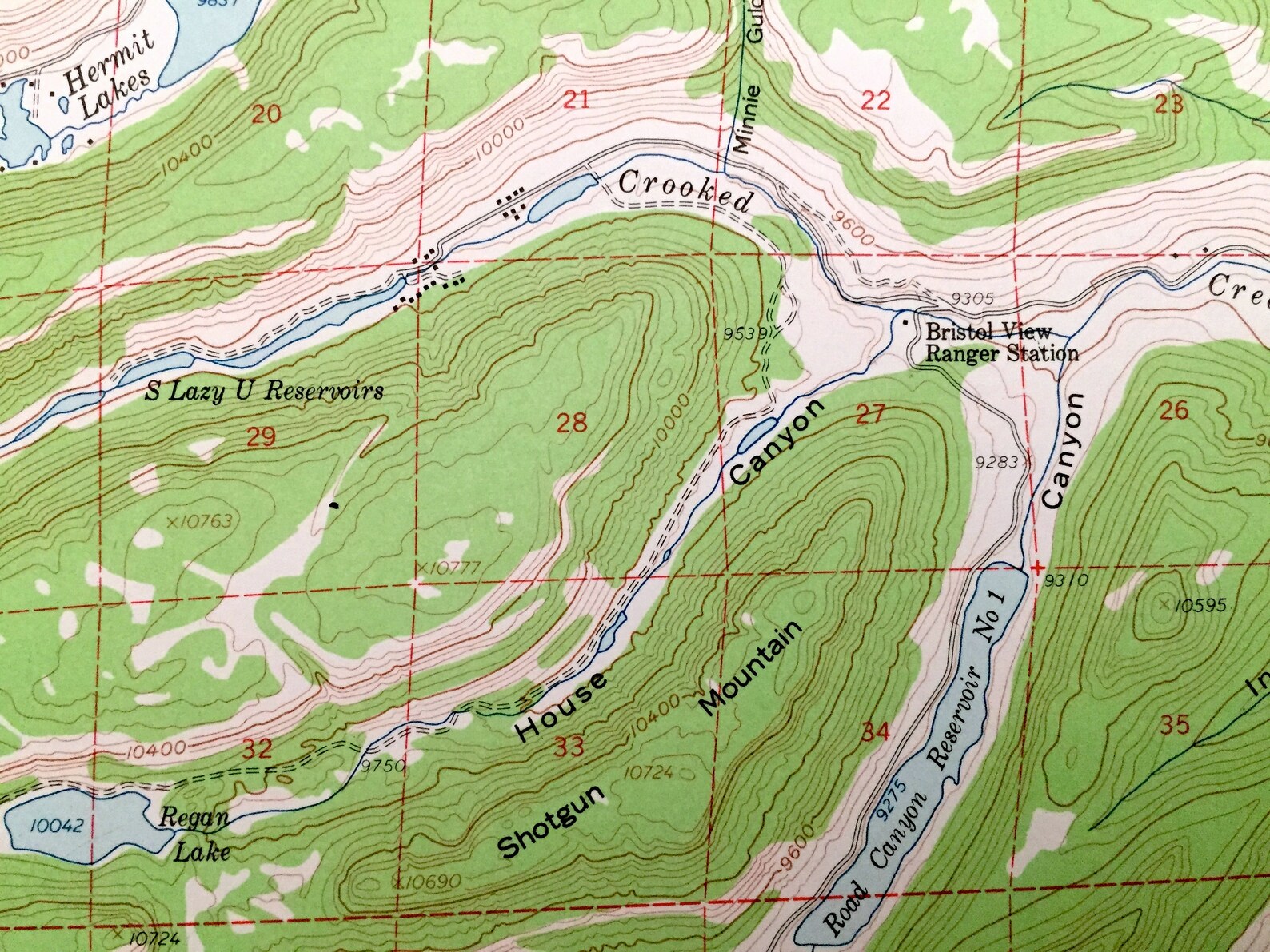 Antique Bristol Head, Colorado 1959 US Geological Survey Topographic ...
