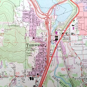 Antique Olympia, Washington 1959 US Geological Survey Topographic Map ...