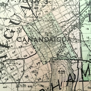 Antique Ontario County, New York 1911 New Century Atlas Map ...