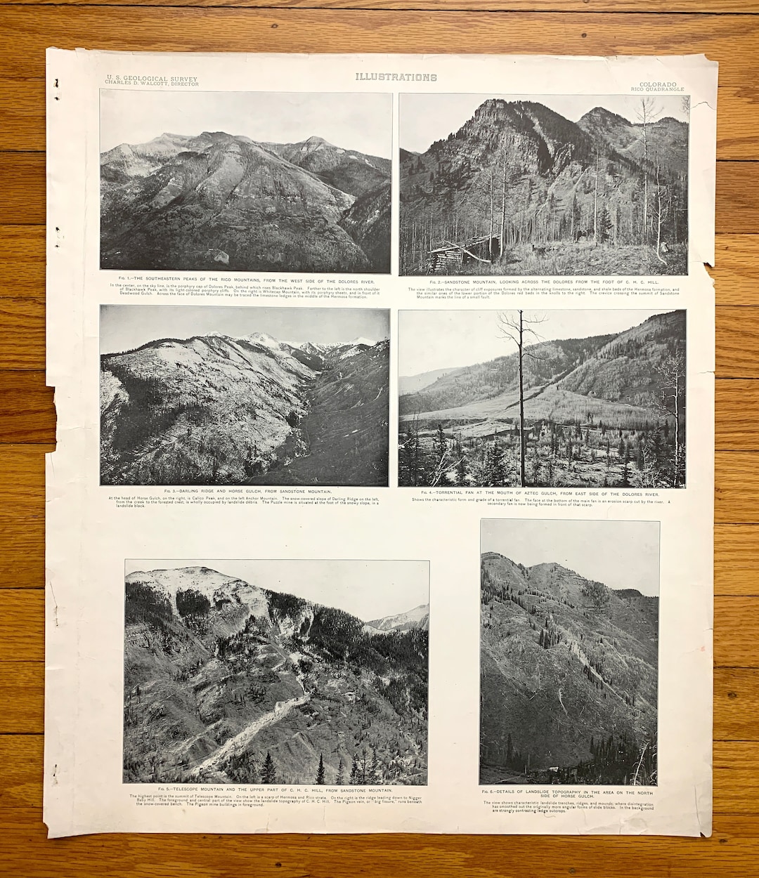 Antique 1905 Rico, Colorado Rock Formation Photographs – US Geological ...