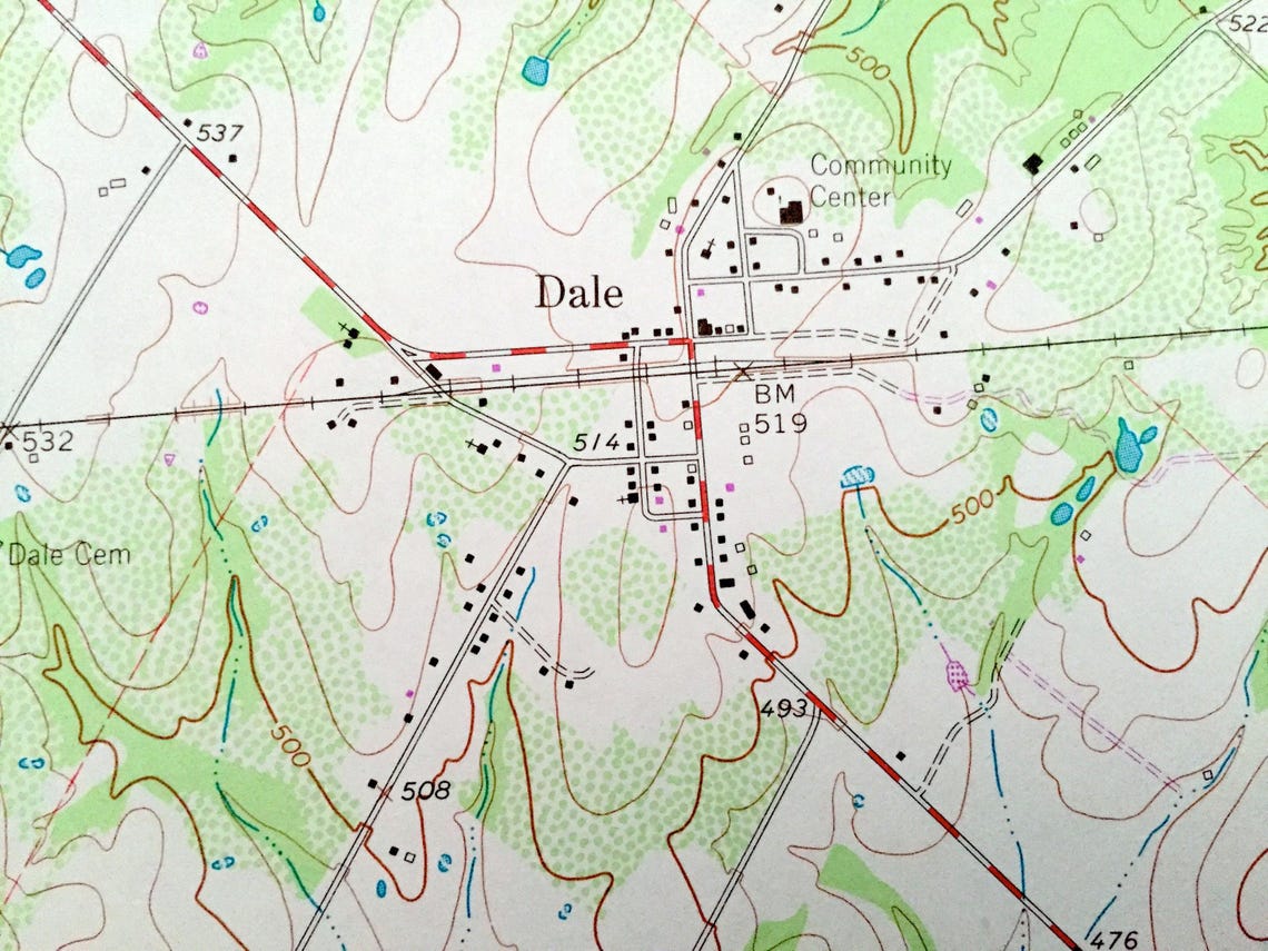 Antique Dale, Texas 1964 US Geological Survey Topographic Map – St John ...