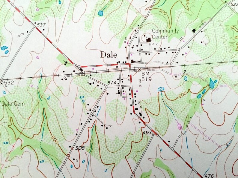Antique Dale, Texas 1964 US Geological Survey Topographic Map – St John ...