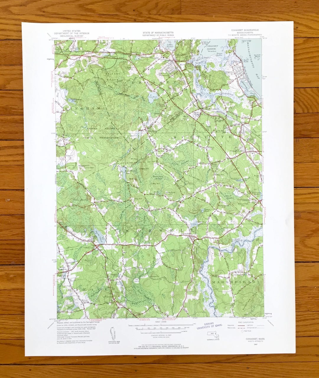 Antique Cohasset, Norwell, Scituate, Hingham, Massachusetts 1974 US ...