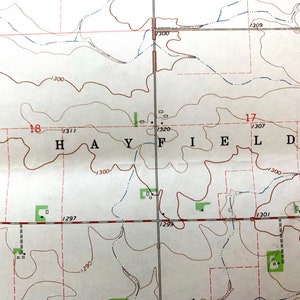 Antique Hayfield Northwest, Minnesota 1966 US Geological Survey ...