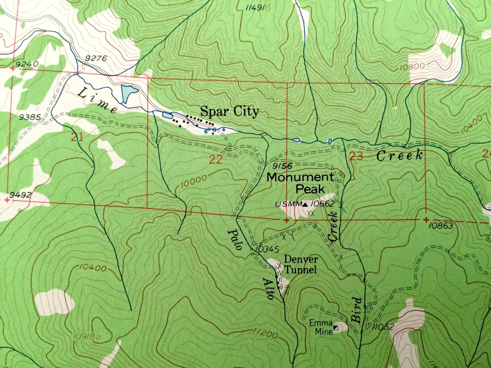 Antique Spar City Colorado 1957 US Geological Survey | Etsy