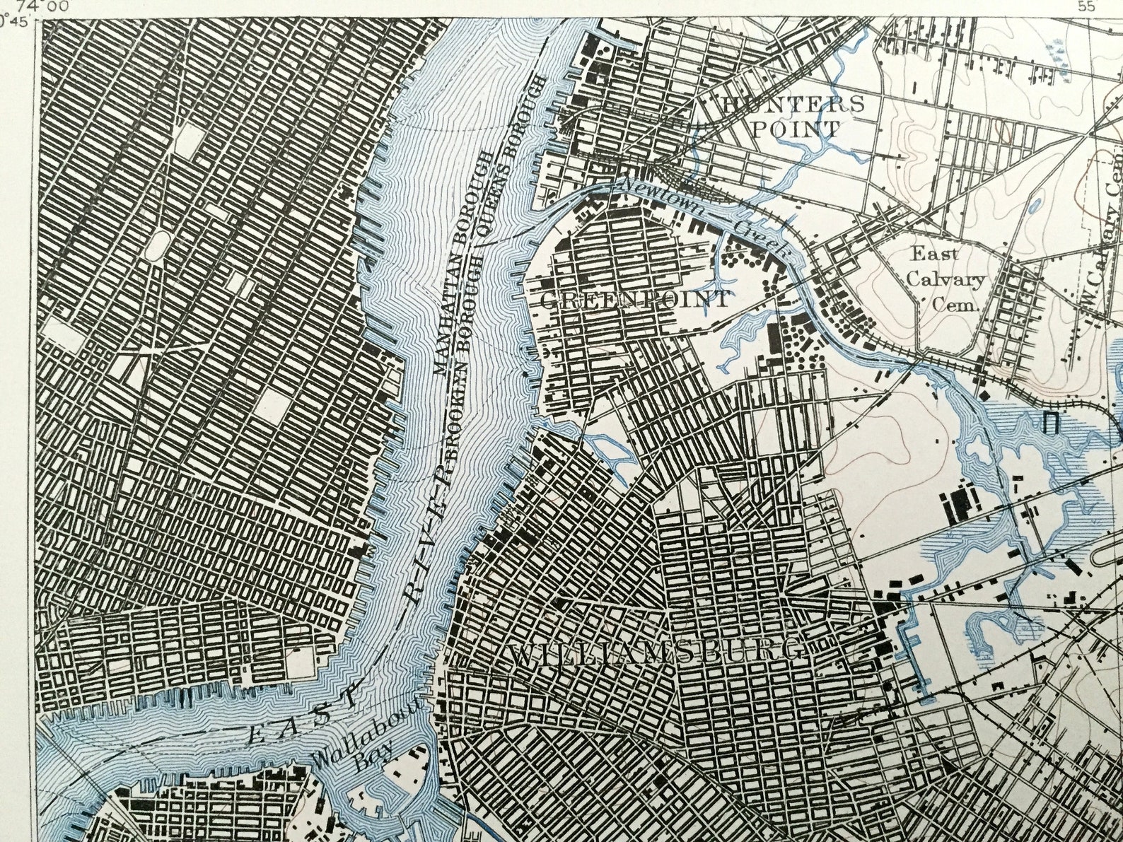Antique Brooklyn & Queens, New York City 1901 US Geological Survey ...