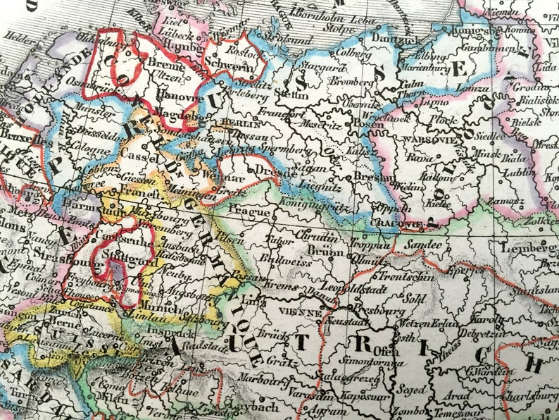 Antique 1832 Ancient Europe Map From JG Heck's Atlas Géographique ...