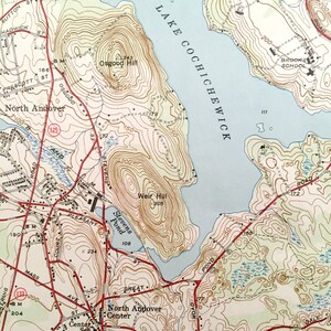 Antique Groveland, Massachusetts 1944 US Geological Survey Topographic ...