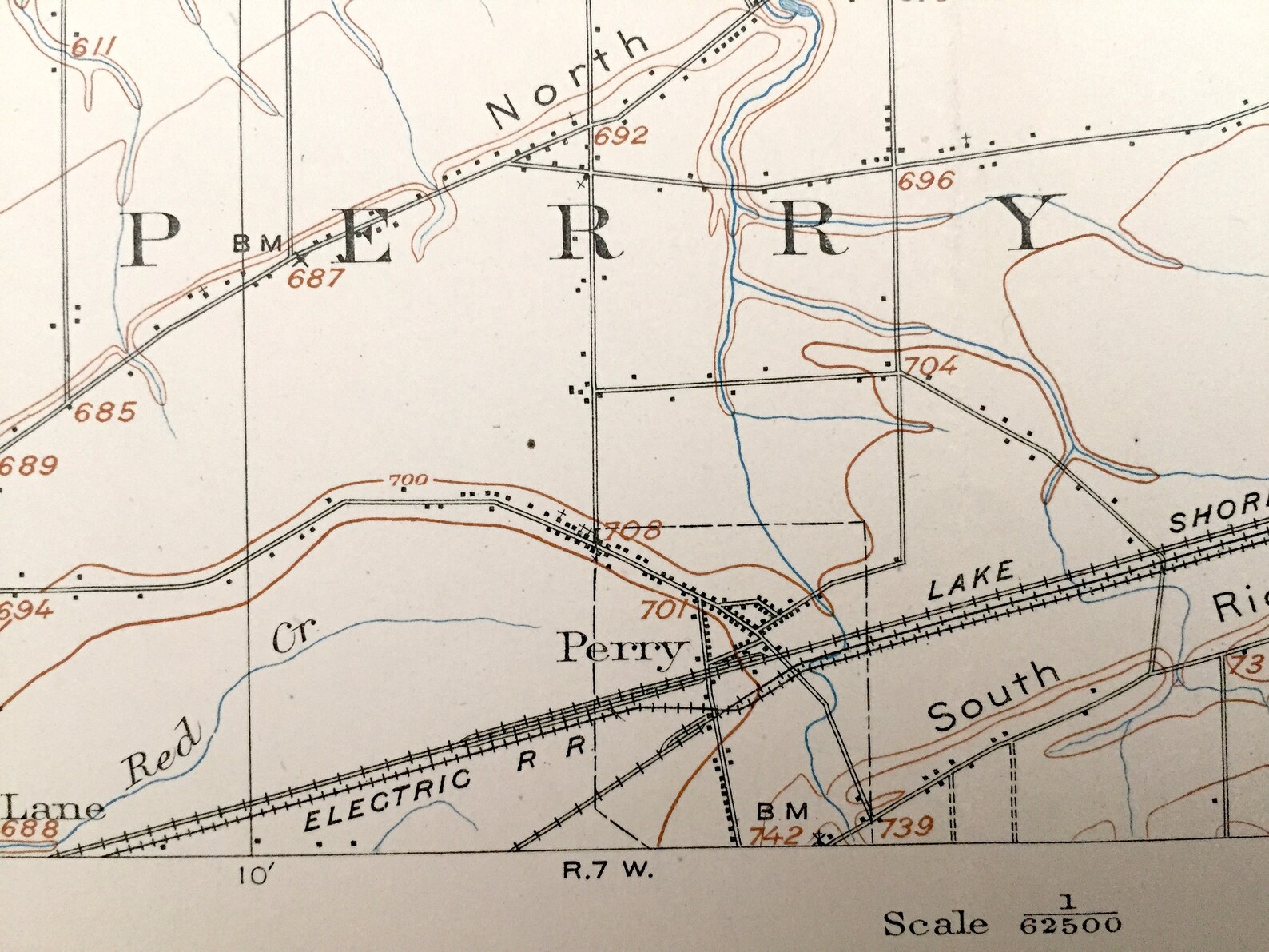 Antique Perry Ohio 1905 US Geological Survey Topographic Map - Etsy