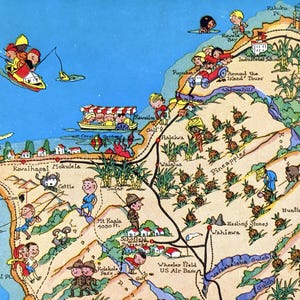 Antique 1931 Island of Oahu, Hawaii Map by Ruth Taylor – Honolulu ...