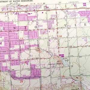 Antique Hemet, California 1953 US Geological Survey Topographic Map ...