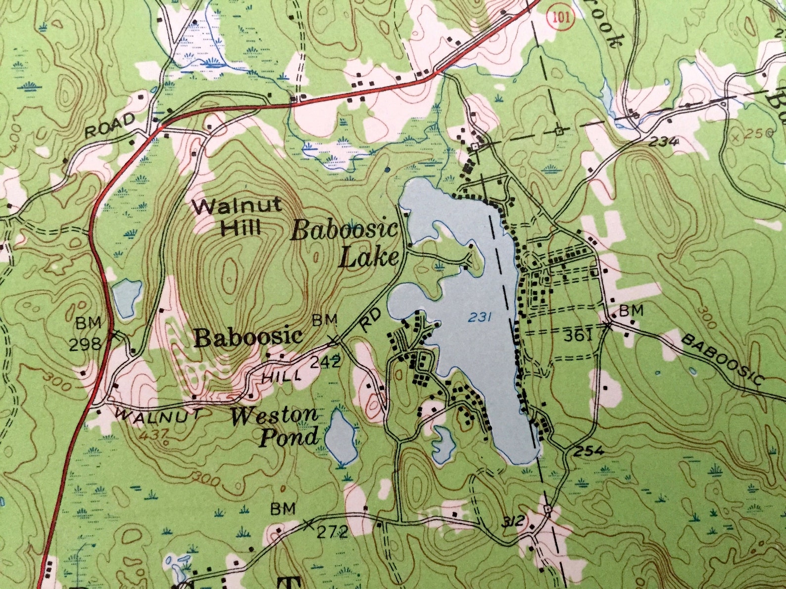 Antique Milford, New Hampshire 1953 US Geological Survey Topographic ...