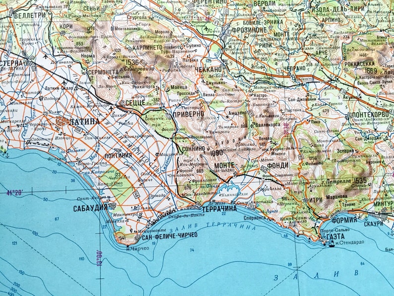 Antique SOVIET Rome Italy 1972 Russian Army Survey Map - Etsy