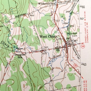 Antique Mooers, New York 1956 US Geological Survey Topographic Map ...
