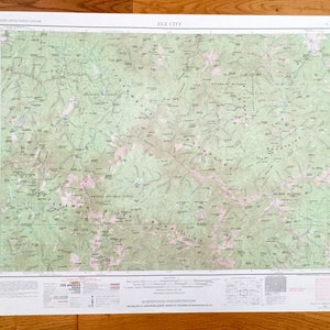 Antique Elk City, Idaho 1956 US Geological Survey Topographic Map – Nez ...