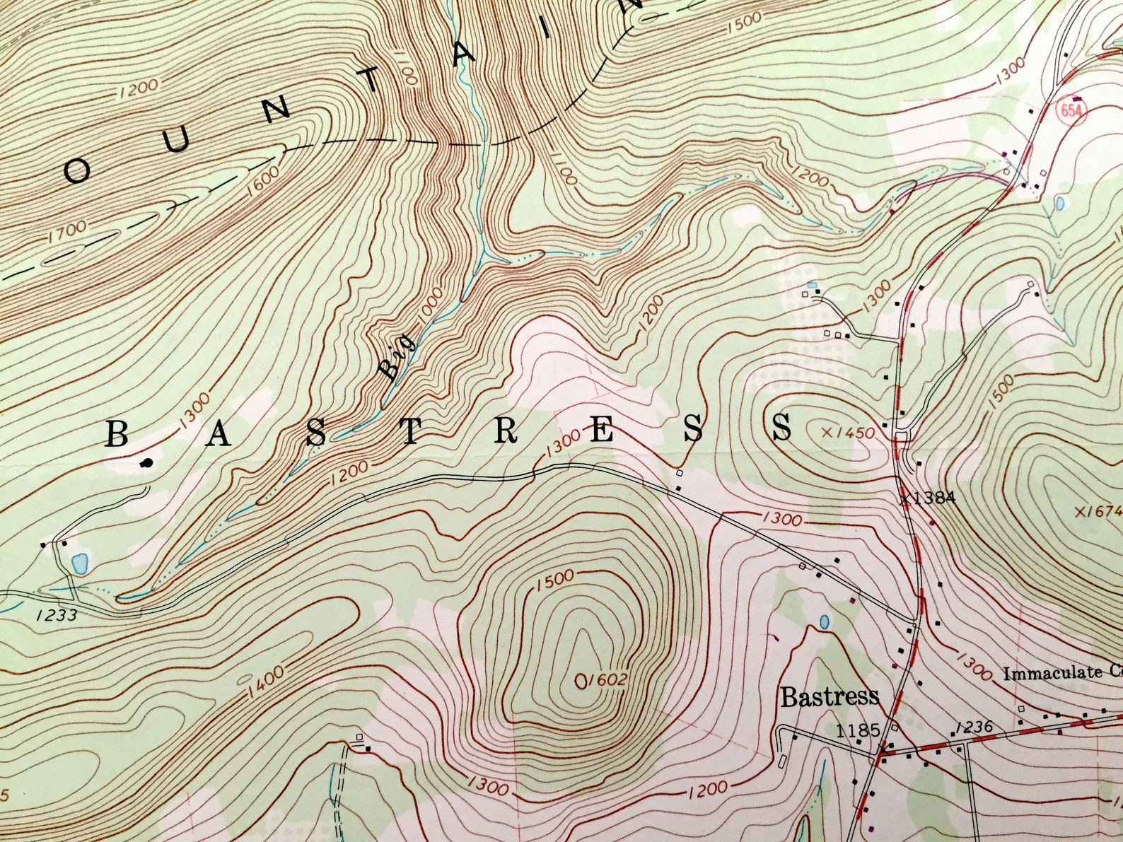 Antique Linden, Pennsylvania 1965 US Geological Survey Topographic Map ...