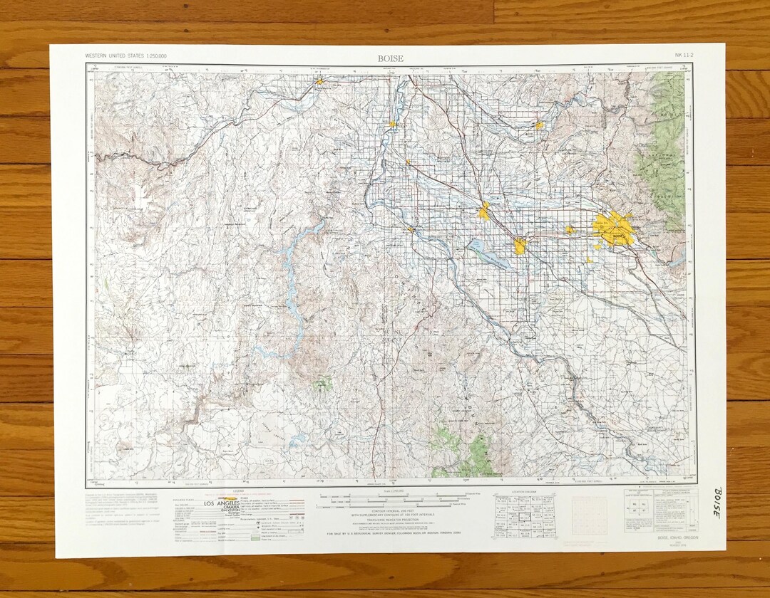 Antique Boise, Idaho 1976 US Geological Survey Topographic Map – Nampa ...