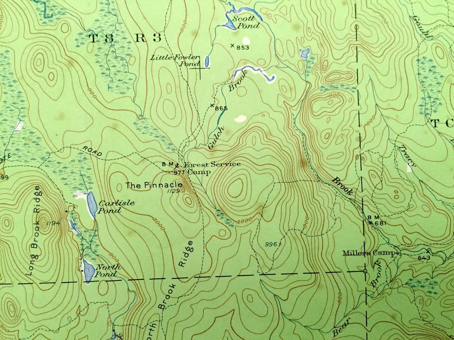 Antique Howe Brook, Maine 1954 US Geological Survey Topographic Map ...