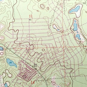 Antique Lake Helen, Florida 1966 US Geological Survey Topographic Map ...