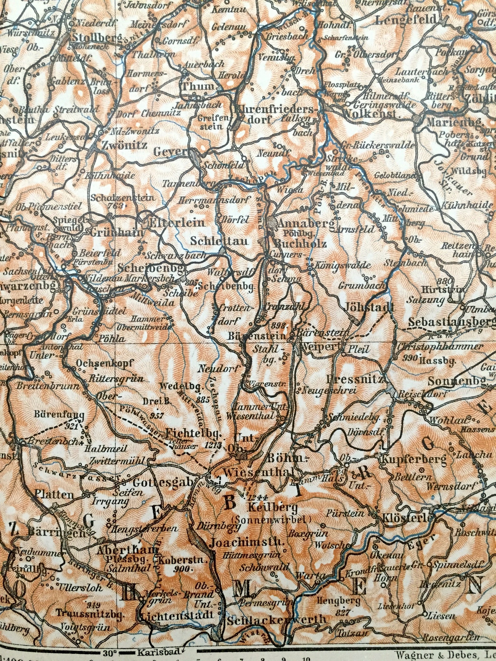 Antique 1925 Plauen Germany Map From Baedekers Guide Atlas | Etsy