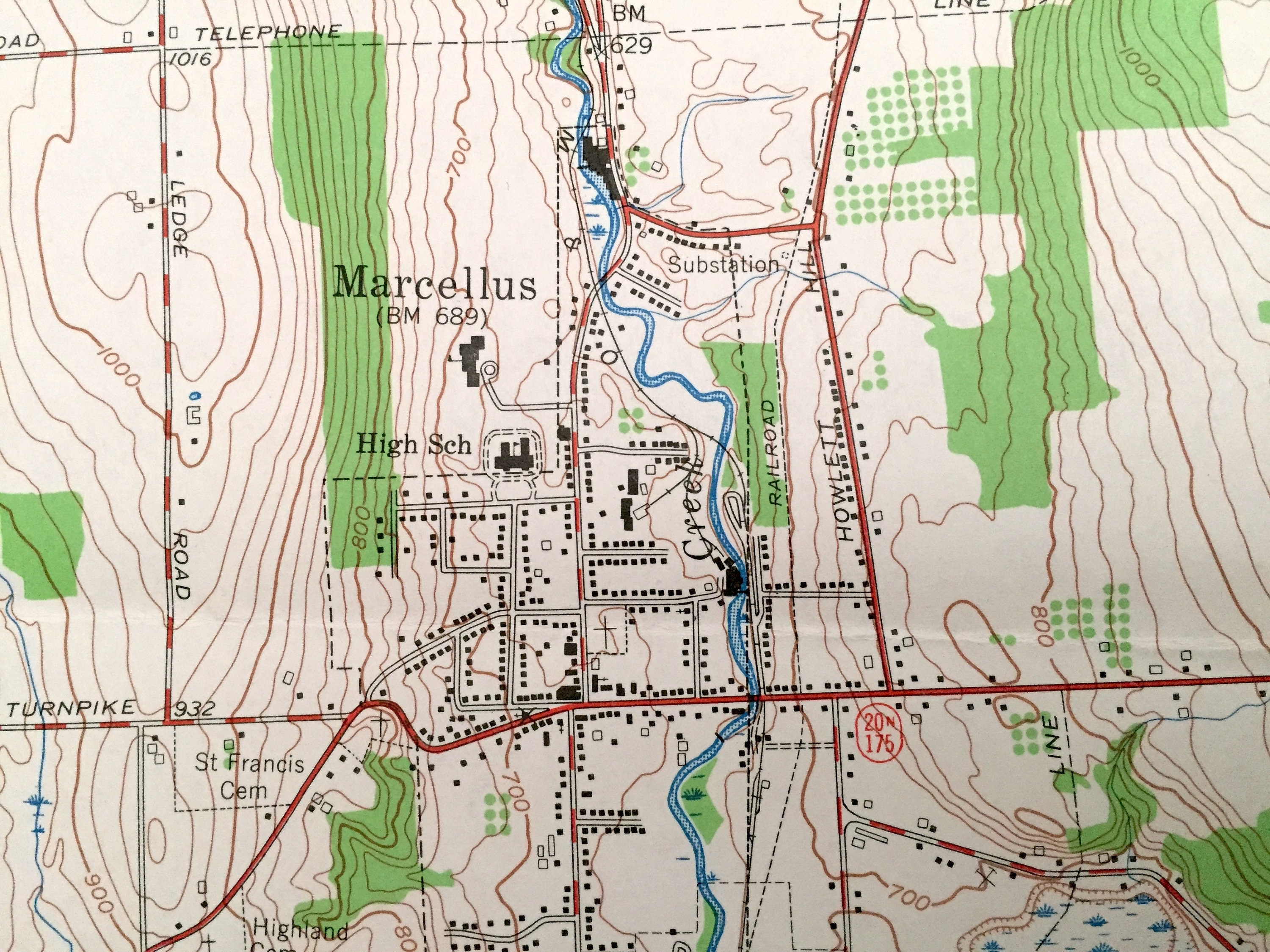 Antique Marcellus New York 1955 US Geological Survey | Etsy