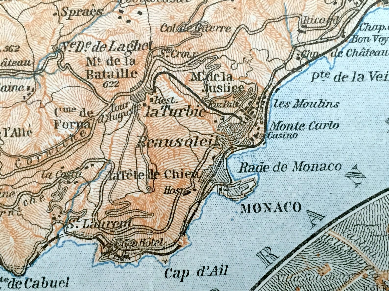 Antique 1914 Nice Beaulieu France Map from Baedekers Guide | Etsy