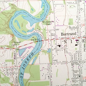 Antique Niles, Indiana 1971 US Geological Survey Topographic Map ...