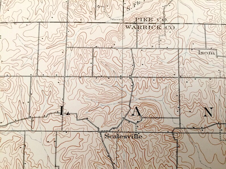 Antique Degonia Springs Indiana 1902 US Geological Survey | Etsy