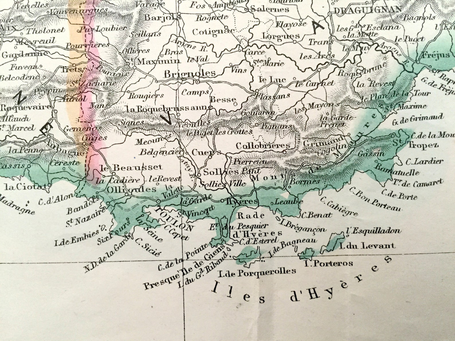 Antique 1863 France Map by Lowry & Weekly Dispatch – Paris, Versailles ...