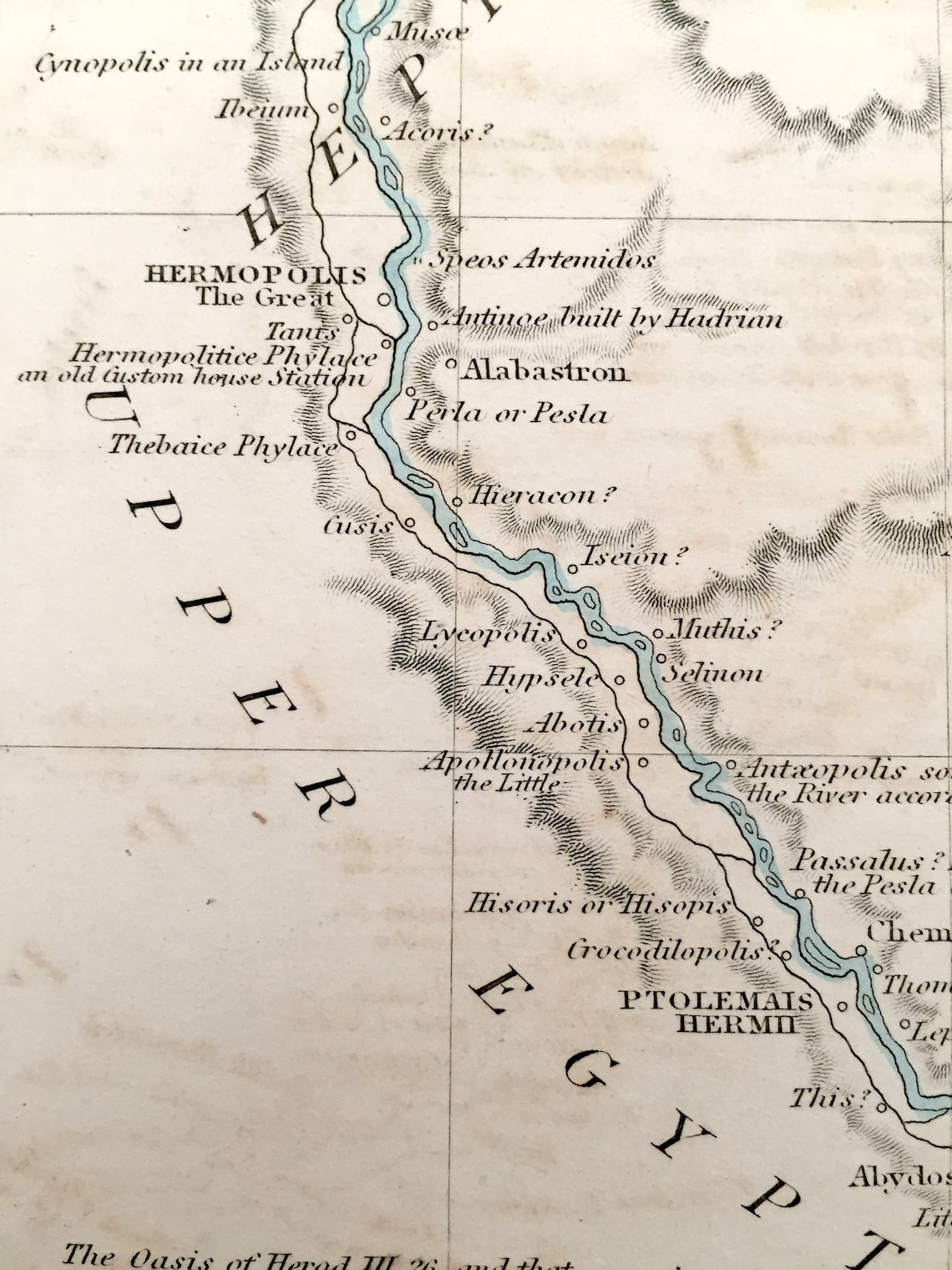 Antique 1856 Ancient Egypt Map From SDUK Atlas Memphis - Etsy