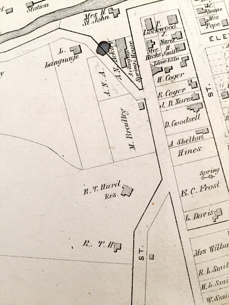 Antique 1874 Watkins Glen New York Map From Pomeroy Whitman | Etsy