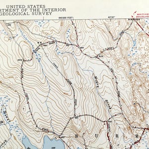 Antique Chepachet, Rhode Island 1943 US Geological Survey Topographic ...