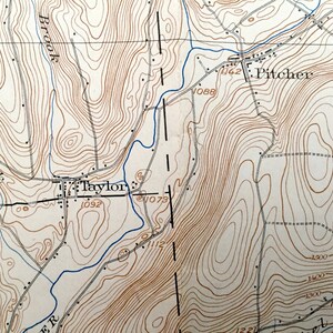 Antique Pitcher, New York 1904 US Geological Survey Topographic Map ...