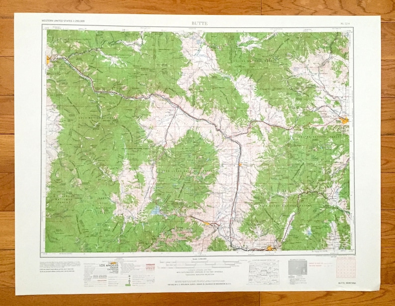 Antique Butte Montana 1962 US Geological Survey Topographic - Etsy